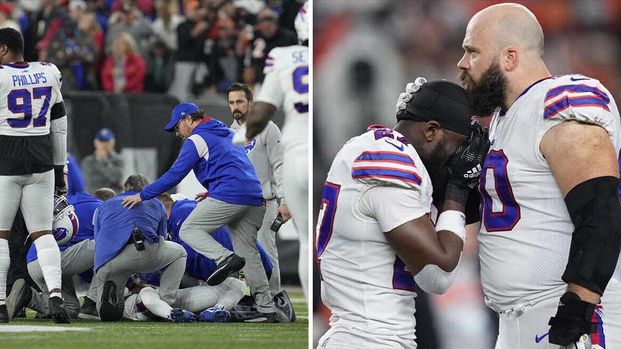 Buffalo Bills Safety Damar Hamlin Collapses On The Football Field After ...