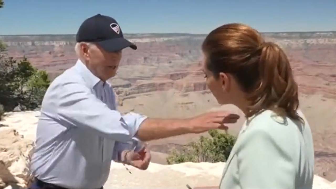 Joe Biden Gets Handsy With Reporter During Weather Channel Interview ...