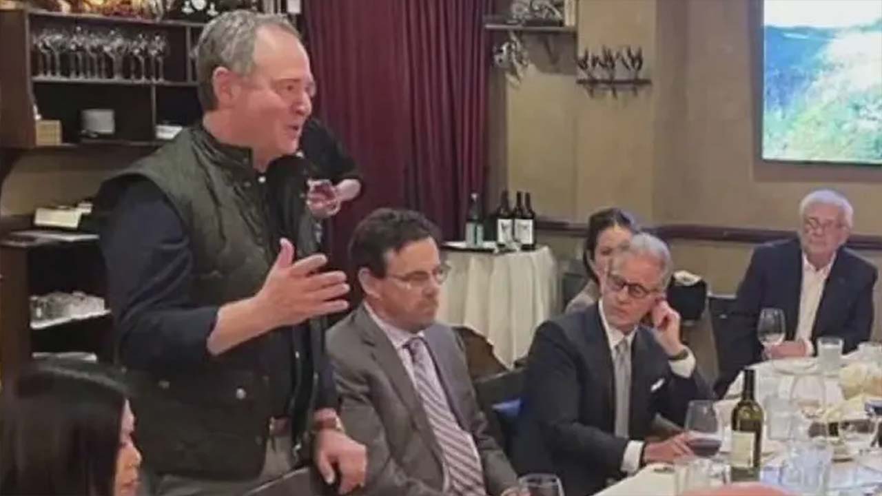 California House Rep Adam Schiff Gives Speech Without Suit After San ...